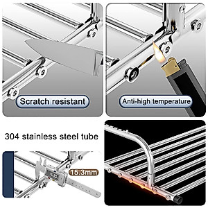 whalebee Laundry Drying Rack Multifunctional Adjustable Clothes Drying Racks Stainless Steel Laundry Rack Space Saving for Indoor and Outdoor - Balcony Windowsill Railings ( Size : 50cm )