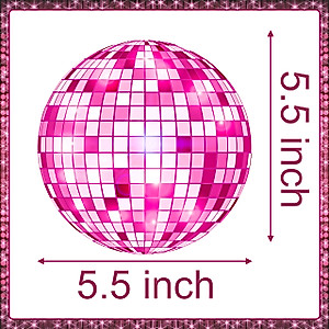 Pink Disco Ball Party Hanging Swirls 70s Disco Birthday Party Decoration Disco Ball Themed Swirl Ceiling Disco Party Hanging Streamer for 70s 80s Party Baby Shower Supplies