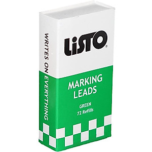 Listo 162 Marking Pencils Refill, Box of 72, Grease Pencils/China Marking Pencils/Wax Pencils (Color: Green)