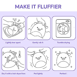 CUTEHO Cow Plush Toy Pillow 12'' Cute Stuffed Animal Soft Plushie Doll Gift for Kids Birthday Girls Boys Valentines Day (Pink Cow)