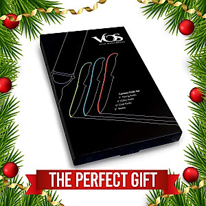 Vos Ceramic Knife Set, Ceramic Knives Set For Kitchen, Ceramic Kitchen Knives With Peeler, Ceramic Paring Knife 3", 4", 6", Inch Black