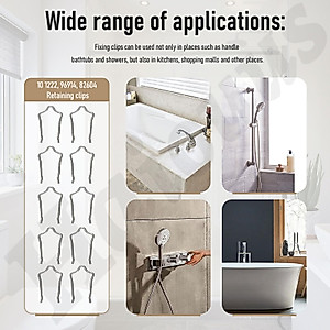10 Pieces 96914 Retainer Clip, Compatible with Moen handle tub/shower, Shower Retainer Clip fit for 96914, 82604, 1222 Cartridge, for Replaces One-Handle Posi T-emp Tub Shower Faucet Cartridge