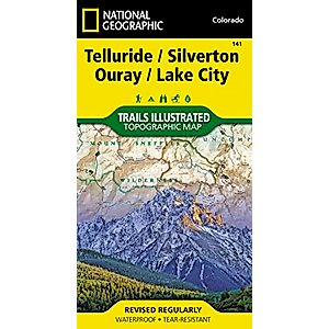 Telluride, Silverton, Ouray, Lake City Map (National Geographic Trails Illustrated Map, 141)