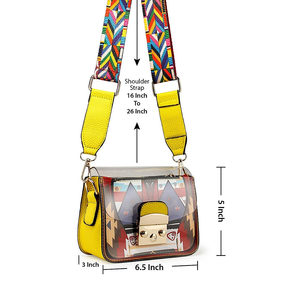 OCT17 Women Mini Clear Transparent Jelly Purse Plastic Cross fanny packs body Durable Summer Shoulder Bag