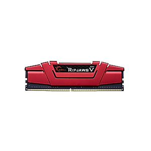 G.SKILL Ripjaws V Series (Intel XMP) DDR4 RAM 16GB (2x8GB) 2400MT/s CL15-15-15-35 1.20V Desktop Computer Memory UDIMM - Red (F4-2400C15D-16GVR)