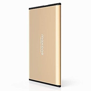 Maxone 500GB Ultra Slim Portable External Hard Drive HDD USB 3.0 for PC, Mac, Laptop, PS4, Xbox one - Gold