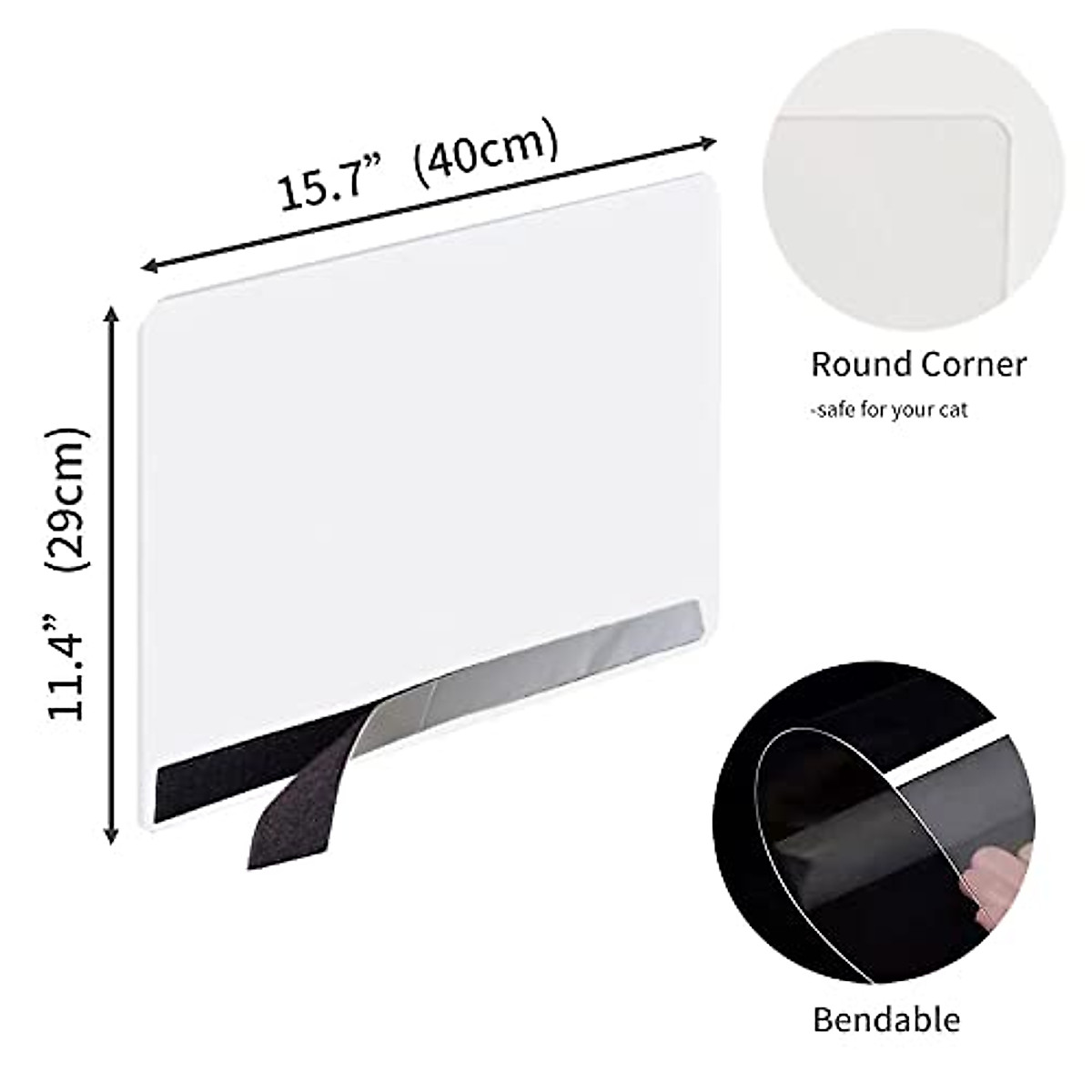 6 Pack Cat Litter Box Pee Shields, High Side Open Top Kitty Litter Pan Shield - Keep Litter in The Pan, (Litter Box Not Included)