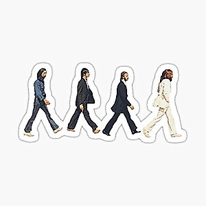 Music Icon Beatles (Gray) Sticker - Sticker Graphic - Auto, Wall, Laptop, Cell, Truck Sticker for Windows, Cars, Trucks