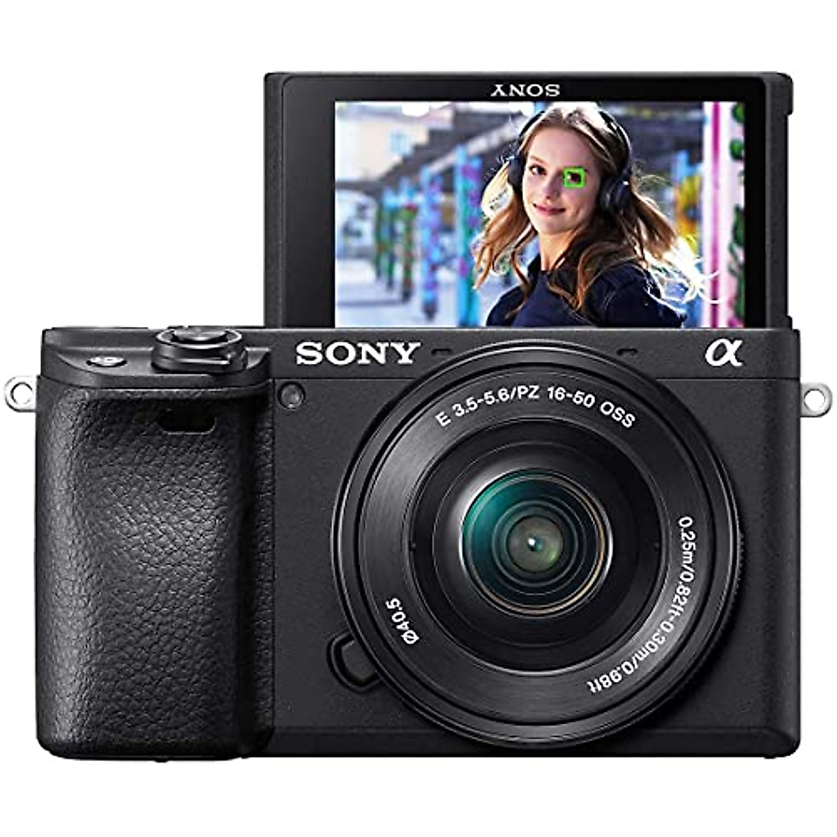 Sony a6400 Mirrorless Digital Camera with 16-50mm Lens Bundle with Extra Sony NPF-W50 Battery, Backpack, Handy Case, Tripod, 2X 64GB Memory Card + More | Sony Alpha 6400