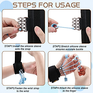Finger Strengthener Stroke Recovery Physical Therapy Equipment Stretcher Hand Strengthener Hand Workout Extension Exerciser Hand Grip Trainer (Enhanced Kit - Black)