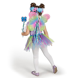Spooktacular Creations Colorful Fairy Costume Set with Tutu, Halo Headband, Magic Wand for Girls, Halloween Costume Set