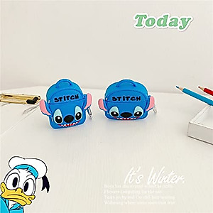 Cute Stitch Backpack Case for Airpod 3rd Generation, Soft Silicone Airpod 3 Charging Case with Lanyard Keychain Fashion Funny Cartoon Shoulder Bag Protective Design Skin for Girls Women Airpod 3 case