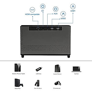 Feilx Mini Projector 2022 Upgraded Portable Video-Projector,Full HD 1080P LED Projector for Home Theater 7200 Lumens WiFi Mirroring USB Speakers