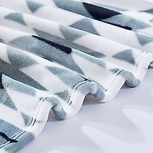 Wrangler - Throw Blanket, Ultra Soft Plush Fleece Blanket (Navajo Blue, Oversized Throw) 50 x 70