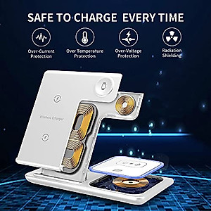 Wireless Charger,RUI MAI LAI 3 in 1 Wireless Charger Station for Apple iPhone/iWatch/Airpods,iPhone 13/12/11 (Pro, Pro Max)/XS/XR/XS/X/8(Plus),iWatch 7/6/SE/5/4/3/2,AirPods 3/2/pro