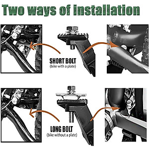 VECKUSON Kickstand for Kids Bike, Bicycle Kickstands Center Mount for 18 20 22 Inch Bicycles Adjustable Aluminum Alloy Kickstands for 18-22inch Mountain Bike/Road Bicycle/Adult Kid Bike/Sports Bike
