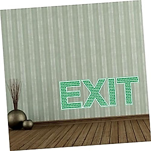 CIYODO Luminous Exit Sign Exit Decal Exit Wall Sticker Exit Photoluminescent Signs Stickers Exit Luminous Sticker Exit Sticker Emergency Door Exit Sign Emblems Exit Sign Sticker Green