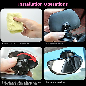 Kewucn Baby Car Mirror, Shatterproof Automotive Interior Rearview Baby Observation Mirror, Adjustable Child Safety Seat Rear View Mirror, Universal Accessories for Most Cars