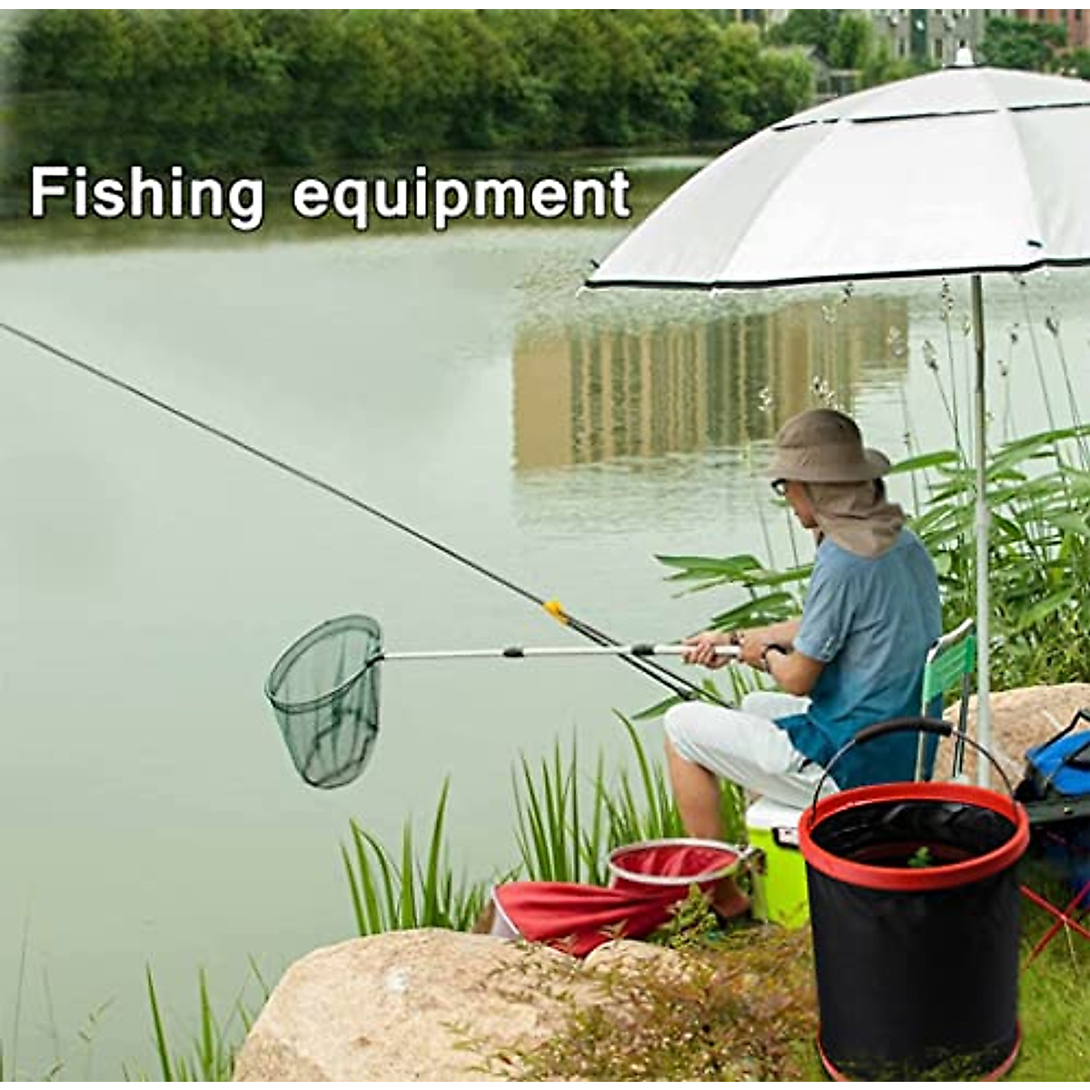 ARISKEY Foldable Water Bucket, 12L/3.1Gallons Collapsible Bucket with Cleaning Towel, Durable(2000D Oxford Cloth) Pop Up Bucket Portable Folding Bucket for Car Washing and Cleaning Camping Fishing