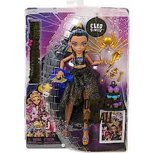Monster High Monster Ball Doll, Cleo De Nile in Party Dress with Themed Accessories Including Scepter & Cupcakes