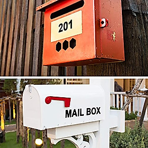 8 Sheets Self Adhesive Vinyl Letters Numbers Kit, Mailbox Numbers Sticker for Mailbox, Signs, Window, Door, Cars, Trucks, Home, Business(2 Inch,Black)