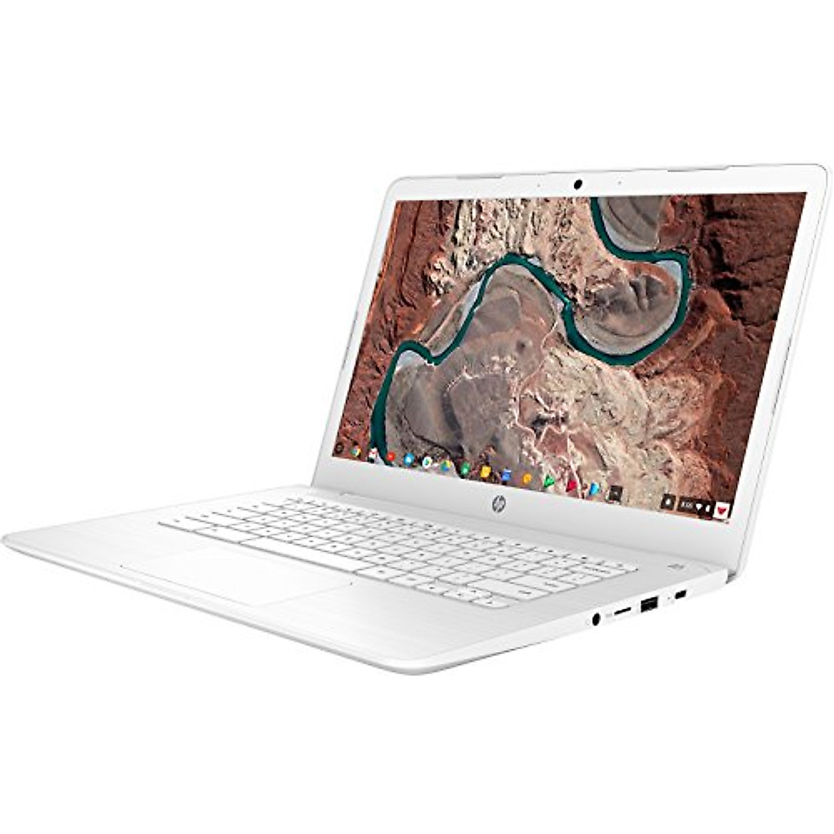 HP Chromebook 14, 14" Full HD Touchscreen Display, Intel Celeron N3350, Intel HD Graphics 500, 32GB eMMC, 4GB SDRAM, B&O Play Audio, Snow White, 14-ca052wm