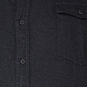 Amazon Essentials Men's Long-Sleeve Flannel Shirt, Regular-Fit, Two Pockets, Dark Denim, X-Large