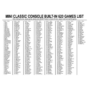 JAOK Classic Handheld Game Console, Built-in 620 Classic Games and 2X4 NES Classic Button Controller Av Output Video Games (620AV)