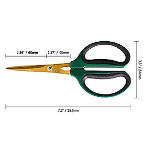 Hongville Pack of 2 40MM Blade Traditional Green Butterfly Bonsai Shears |Tip Trimming Scissors, Tree Trimmer, Premium Garden Shears, Gardening Professional Hand Pruning Pruner, Clipper The Garden