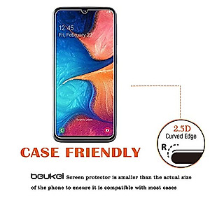 beukei (3 Pack) for Samsung Galaxy A20E / A10E Screen Protector Tempered Glass (5.8 inches),Glass with 9H Hardness, Anti Scratch, Bubble