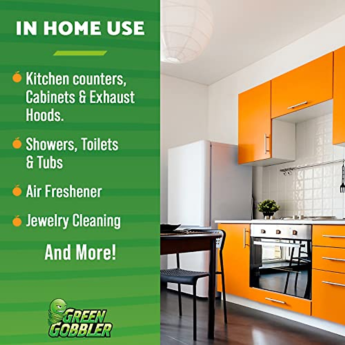 Green Gobbler All-Natural, Cold Pressed Concentrated Orange Oil for Home and Outdoor Multi-Purpose Cleaning- Hundreds of Uses, 32 oz