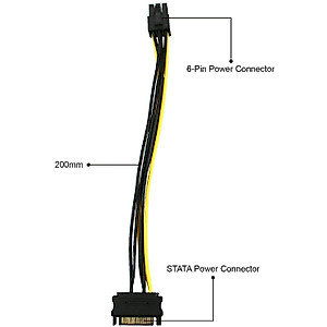 6 Pack PCI-E Riser with Led Notice, Multi-Interface Function Express Cable 1X to 16X Graphics Extension PCIe Riser,Powered Riser Adapter Card+60cm USB 3.0 Cable for Bitcoin Litecoin ETH Coin Mining