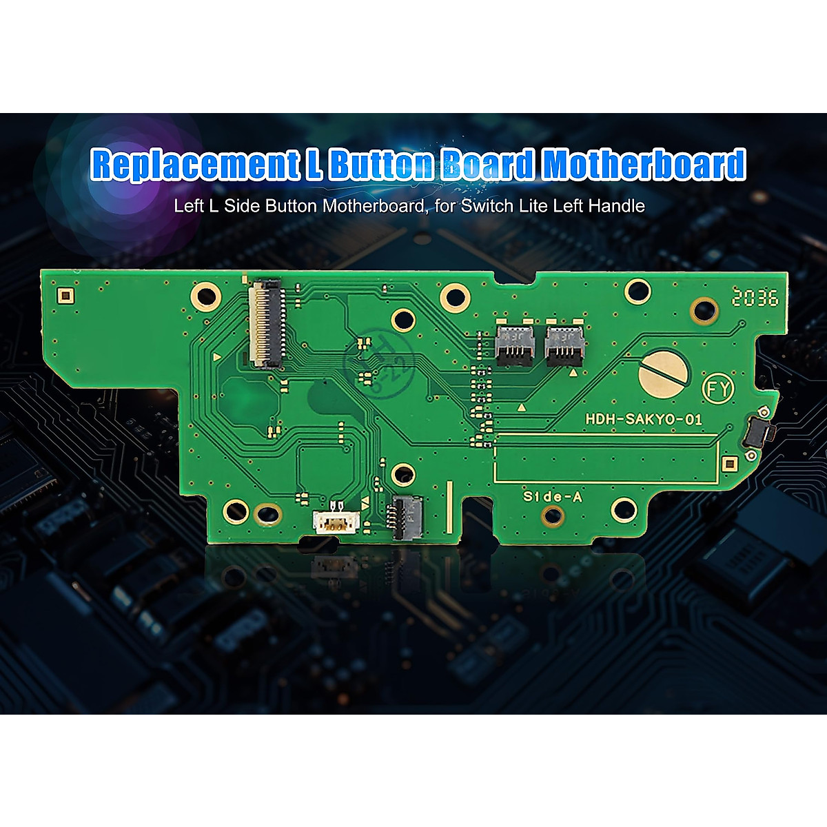 Left L Side Motherboard, for Switch Lite Left Handle, PCB Material L Side Board, Replacement Professional Game Console Key Board Part [video game]