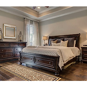 Kitchen Rug Non-Skid Runner Mat Non-Slip Rug for Kitchen Floor with Rubber Backing Floor Mat | Low Profile (20" x 59") (1999-Beige)