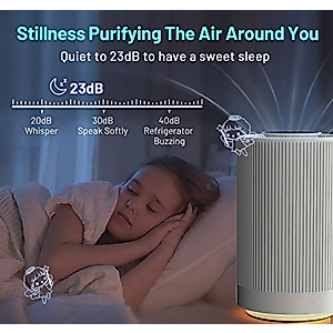 2 Pack Air Purifiers for Small Room-Jafanda H13 True HEPA Filter Air Filters for Home Remove 99.97% Allergies Dander Dust Smoke Pollen Pets Hair, Black and White
