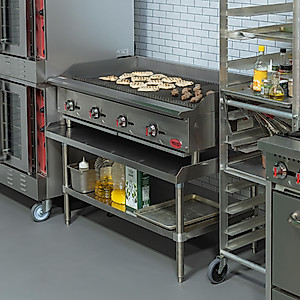 Kratos 48" Commercial Gas Charbroiler - Countertop 4-Burner Stainless Steel Grill, 140,000 BTU Output (29Y-003)