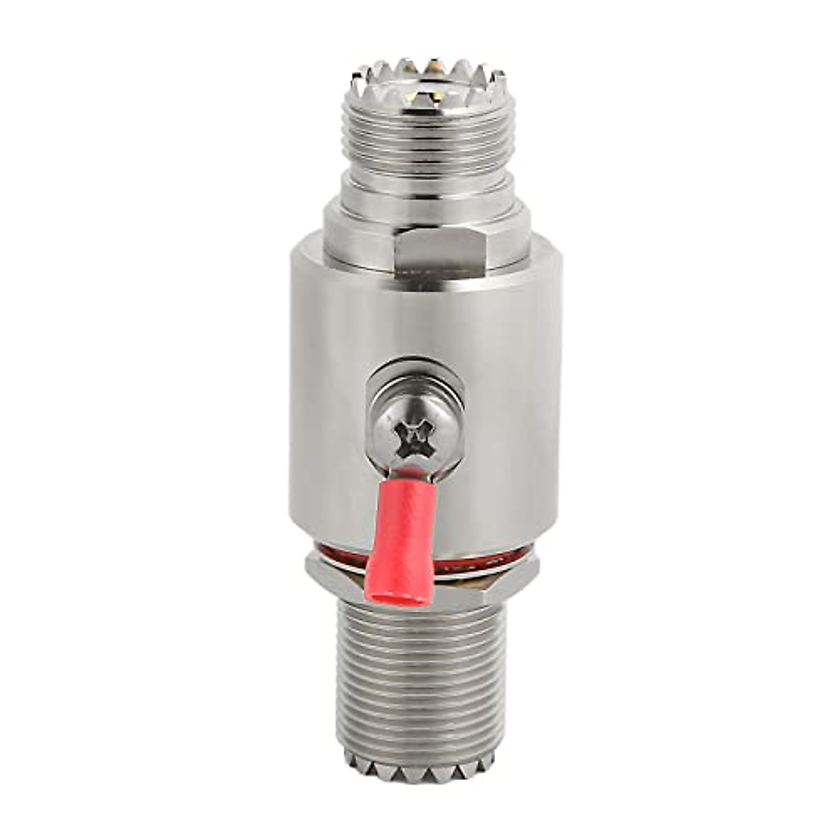 UHF Coaxial Lightning Arrestor, Axial Lightning Surge Protector for CB Ham Base Antennas, Professional Female to Female Lightning Arrester,Two-Way Radio and Other Antennas