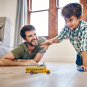 NUOBESTY Bus 1pc Decor Birthday Favor Vehicles Tabletop House Mini Children Girls Sand Toy, Party Car Boys Back Diecast Vehicle Alloy Model Small Construction Random Toys Funny Bus Toy