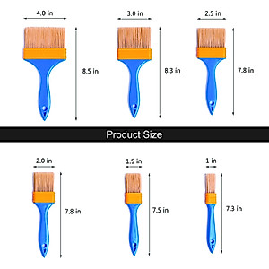 Chalk & Wax Paint Brush for Furniture - VNKI 6PCS Set Paint Brushes for Painting and Refinishing (1,1.5,2,2.5,3,4in …