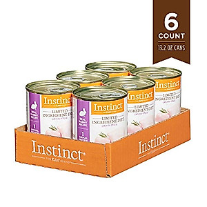 Instinct Limited Ingredient Diet, Wet Canned Dog Food, Grain Free - Real Rabbit, 13.2 oz. Cans (Pack of 6)