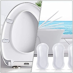 TOVINANNA 1set Toilet Anti-Collision Pad Toilet Bidet Bumper Self-Adhesive Toilet Gaskets Toilet Seat Bumper Sanitary Toilet Bumpers Home Toilet Cover Gaskets Clear Bumpers Kit 5pcs