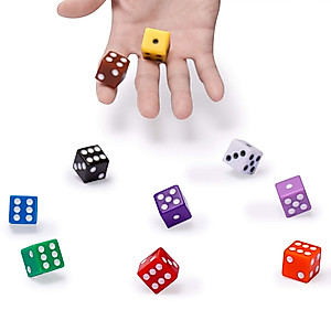 Yellow Mountain Imports Ultimate Right Angle 6-Sided Dice - Set of 100 (16mm) for Board Games, Dice Games, Math Games