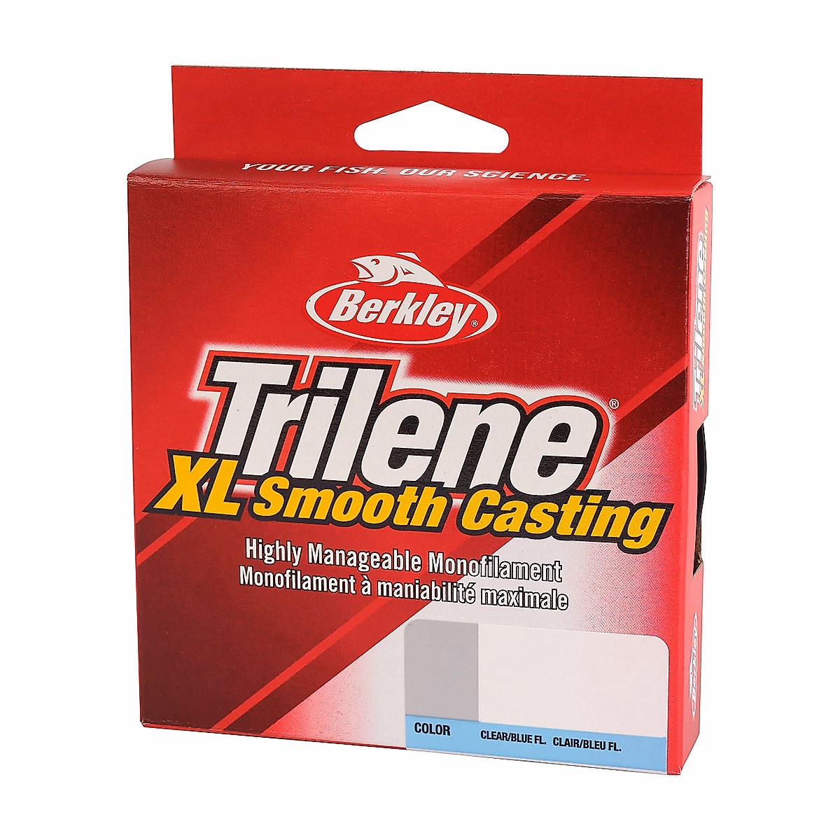 Berkley Trilene® XL®, Fluorescent Clear/Blue, 8lb | 3.6kg, 330yd | 301m Monofilament Fishing Line, Suitable for Freshwater Environments