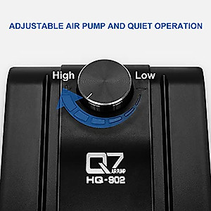 JEREPET 320GPH Aquarium Air Pump 8W Adjustable Quiet Oxygen Pump with 4 Outlet and Accessories Air Stone, Check Valve, Tube,for Up to 300 Gallon Fish Tank