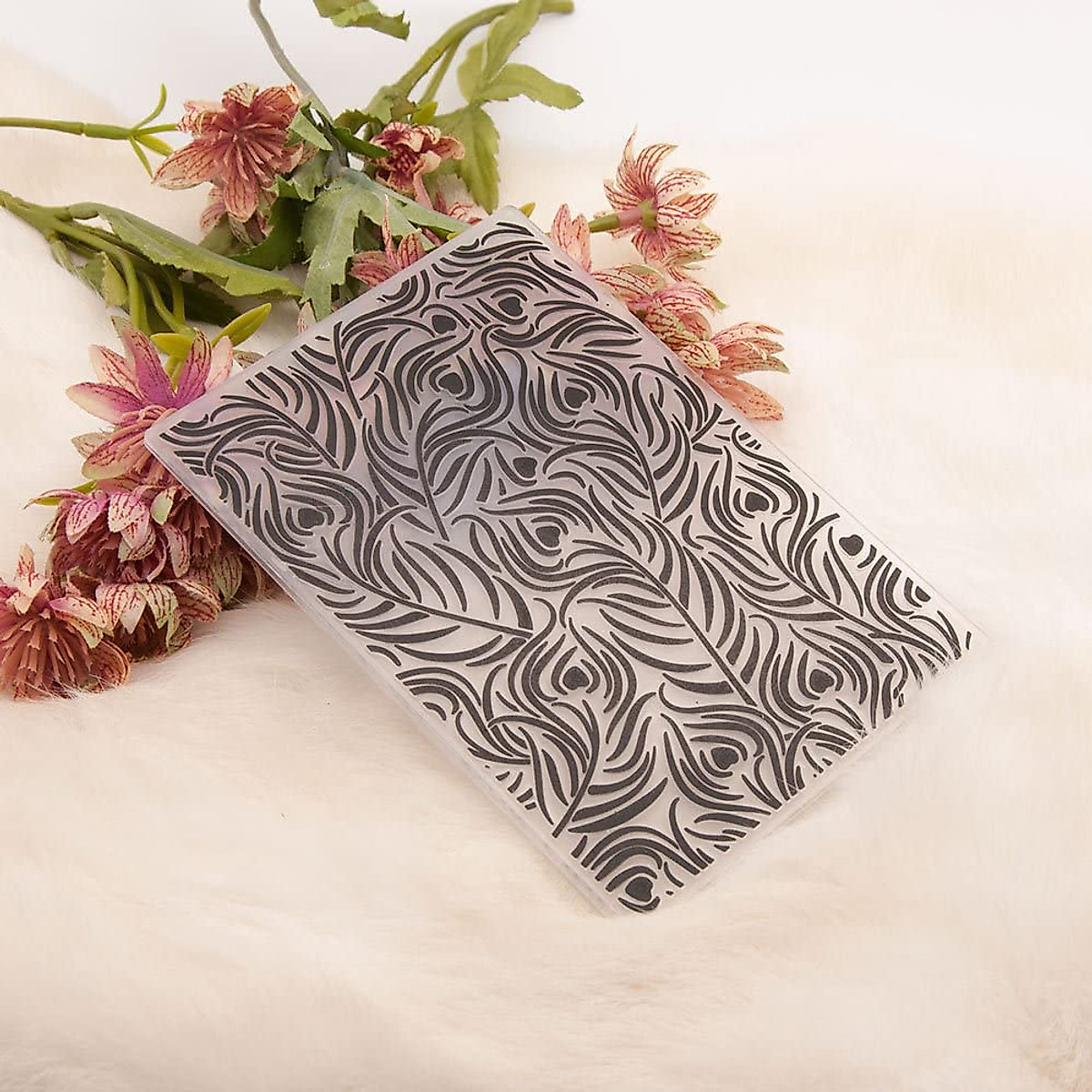 5Pcs Flower Leaf Plastic Embossing Folder DIY Craft Template Molds Stamp Stencils Scrapbook Paper Cards Photo Album Making Tools Embossing Folders Handmade Art Craft Supplies Decorating Mold