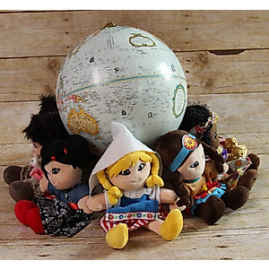 Snuggle Stuffs Soft Plush Around The World 8" Dolls, 8 Pack