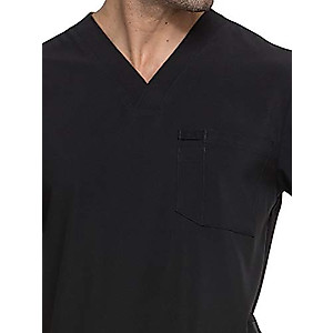 Dickies EDS Essentials Men Scrubs Top V-Neck DK645, L, Black