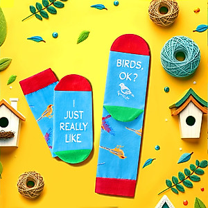 Funny Socks for Women Men Crazy Socks, Bird Gifts Animal Gifts, Bird Socks Parrot Socks Unisex Animal Socks