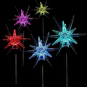 Solaration 1011-2 Sparkling Solar Star Lights Garden Stake (Set of 2)