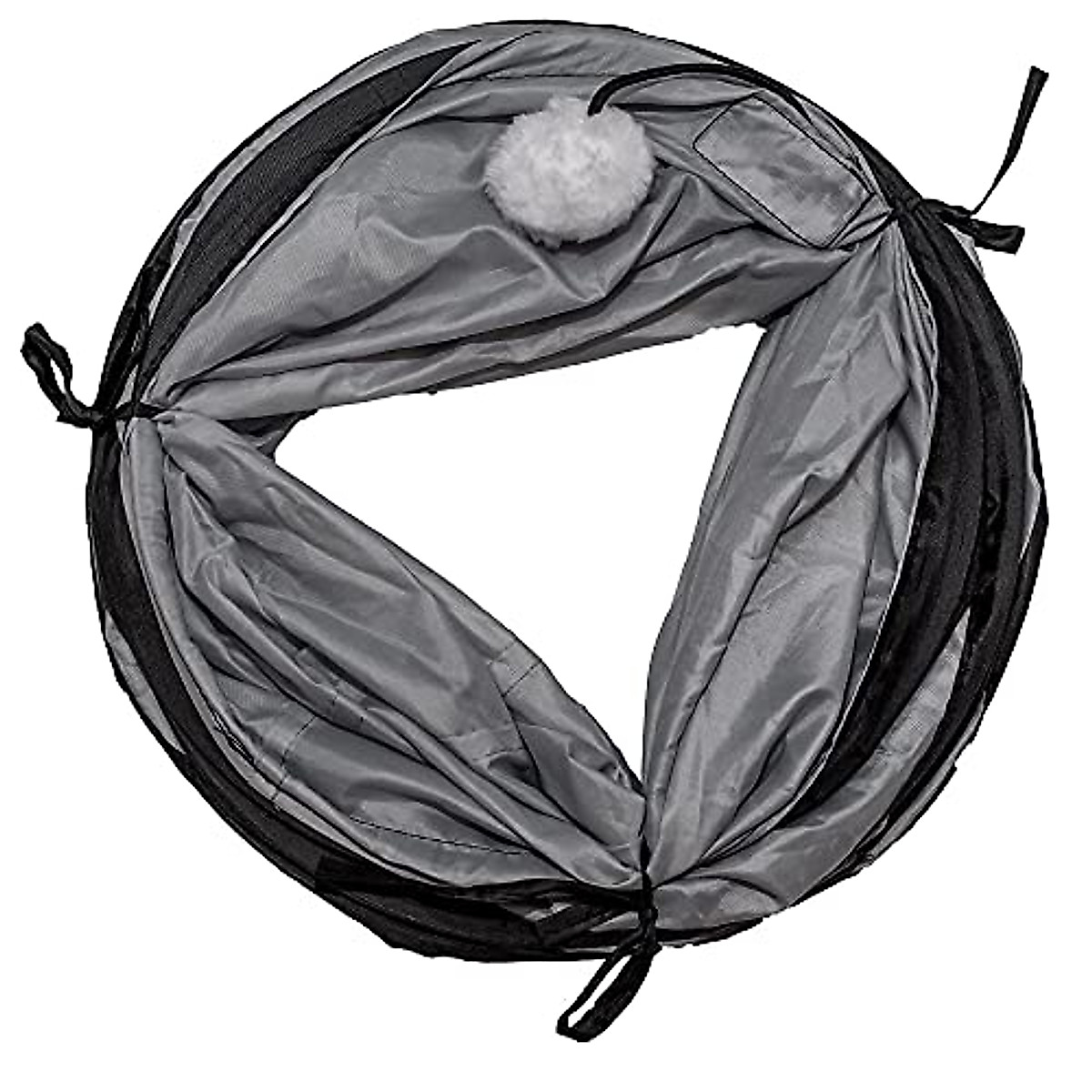 PetLike Cat Tunnel for Indoor Cats Collapsible Pop-up Pet Tube Peek Hole Hideaway Play Toys for Cats with Ball